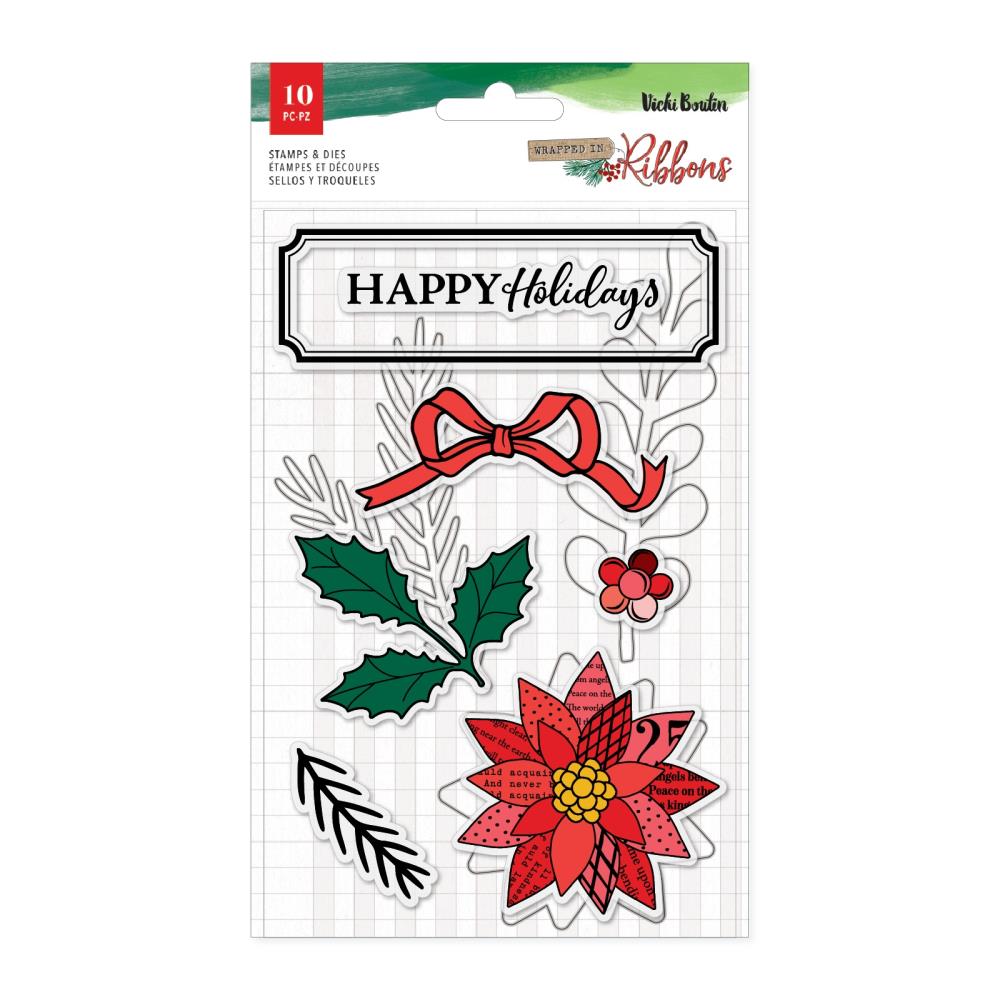Vicki Boutin Wrapped In Ribbons Stamp Set Acrylic – Natalie May ...
