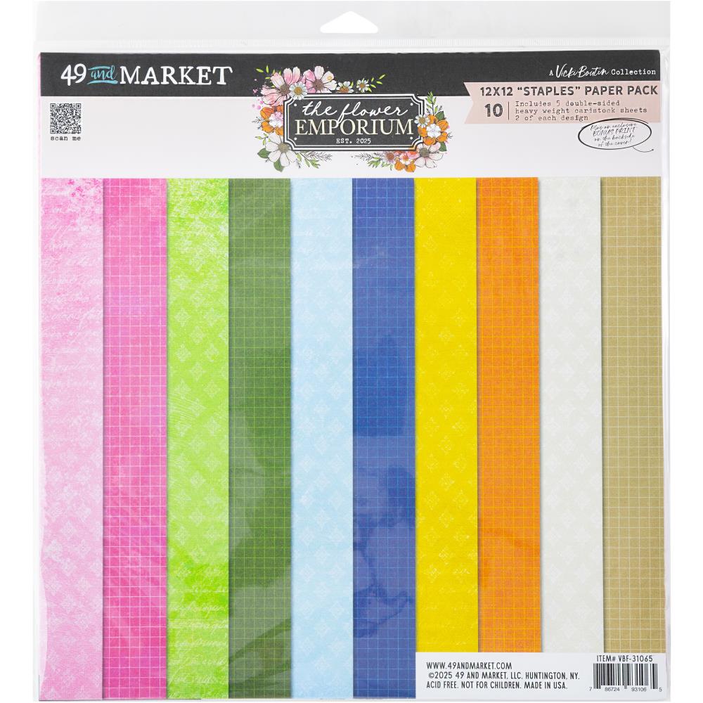 49 And Market Staples Collection Pack Staples 12"X12" The Flower Empor ...