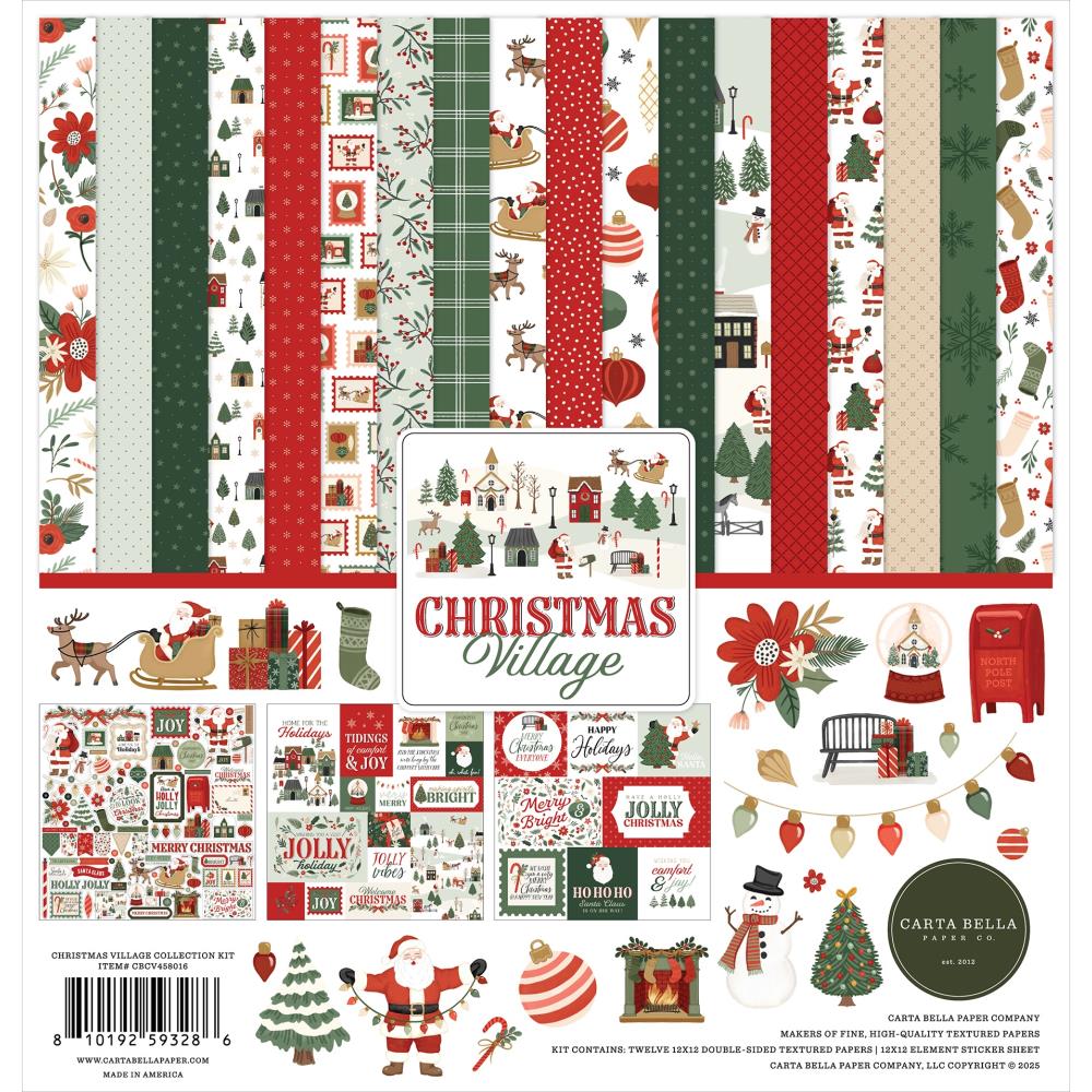 Carta Bella Collection Kit 12"X12" Christmas Village – Natalie May ...