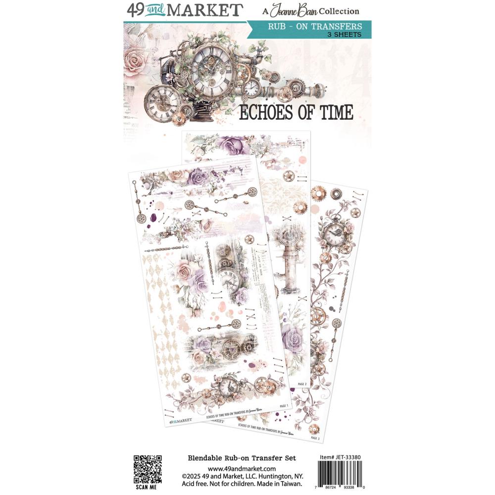 49 And Market Echoes of Time Rub-On Transfer Set 6"X12" – Natalie May ...