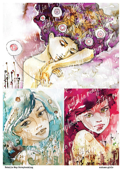 Natalie May Collage Paper Autumn Girls – Natalie May Scrapbooking