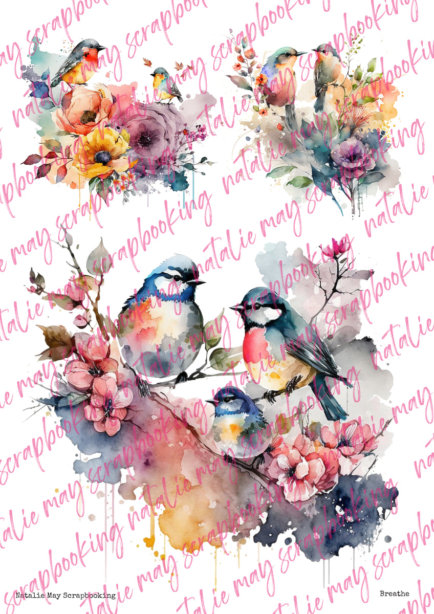 Natalie May Collage Paper - Breathe – Natalie May Scrapbooking