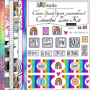 Artstacks Claire Stead Colourful Zine Kit – Natalie May Scrapbooking