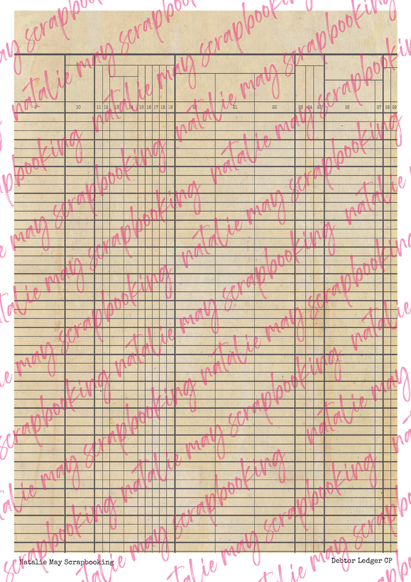 Natalie May Collage Paper - Debtor Ledger – Natalie May Scrapbooking