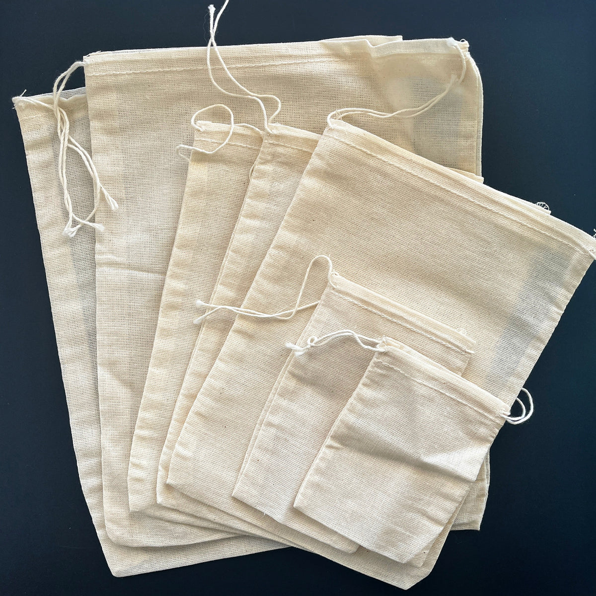 Blank Drawstring Muslin Bags - Big Set – Natalie May Scrapbooking