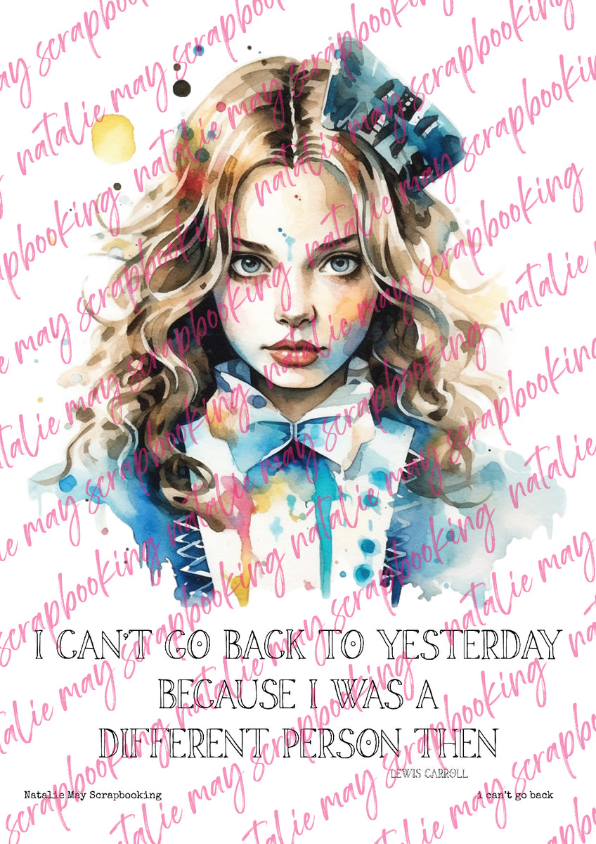 Natalie May Collage Paper I Can't Go Back – Natalie May Scrapbooking
