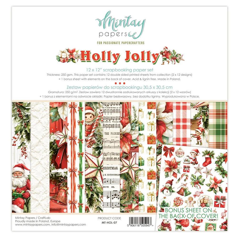 Mintay Holly Jolly 12x12 Paper Pack – Natalie May Scrapbooking