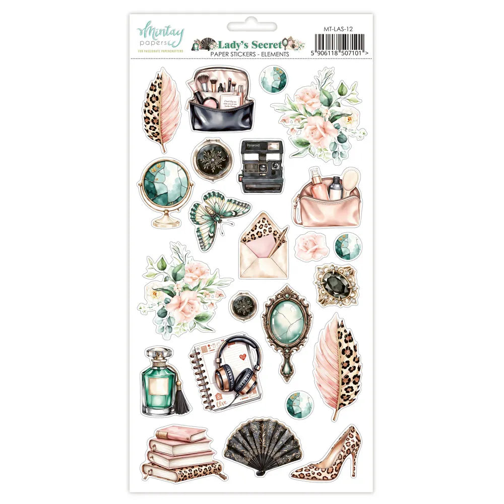 Mintay Lady’s Secret 6x12 Paper Stickers - Elements – Natalie May ...