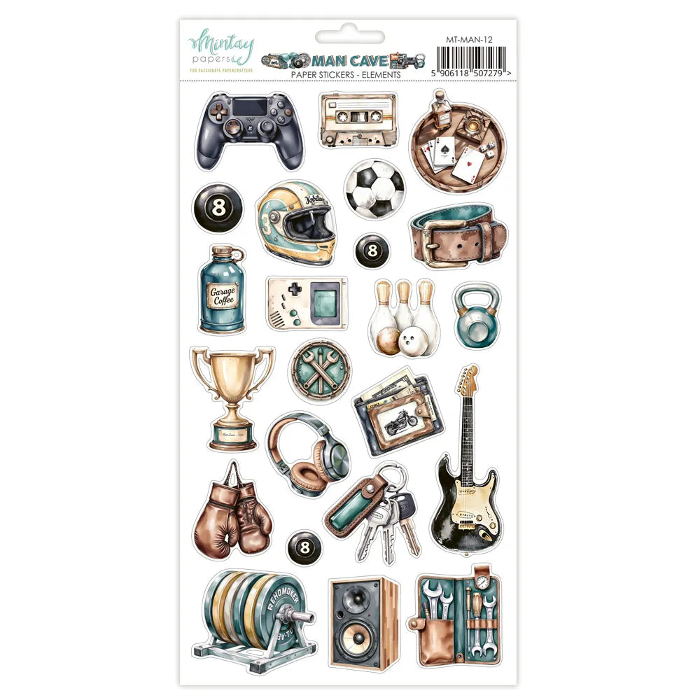 Mintay Man Cave Paper Stickers - Elements – Natalie May Scrapbooking