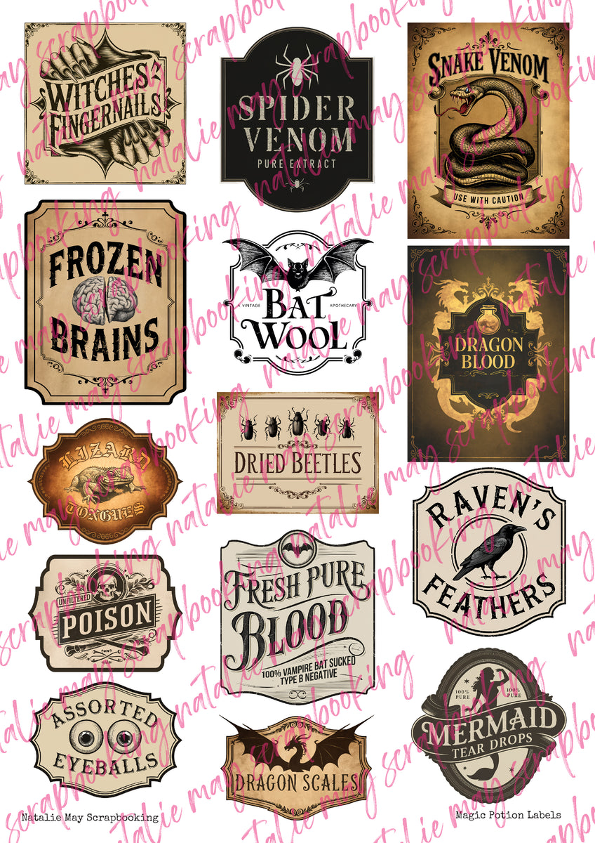 Natalie May Cutables - Magic Potion Labels – Natalie May Scrapbooking