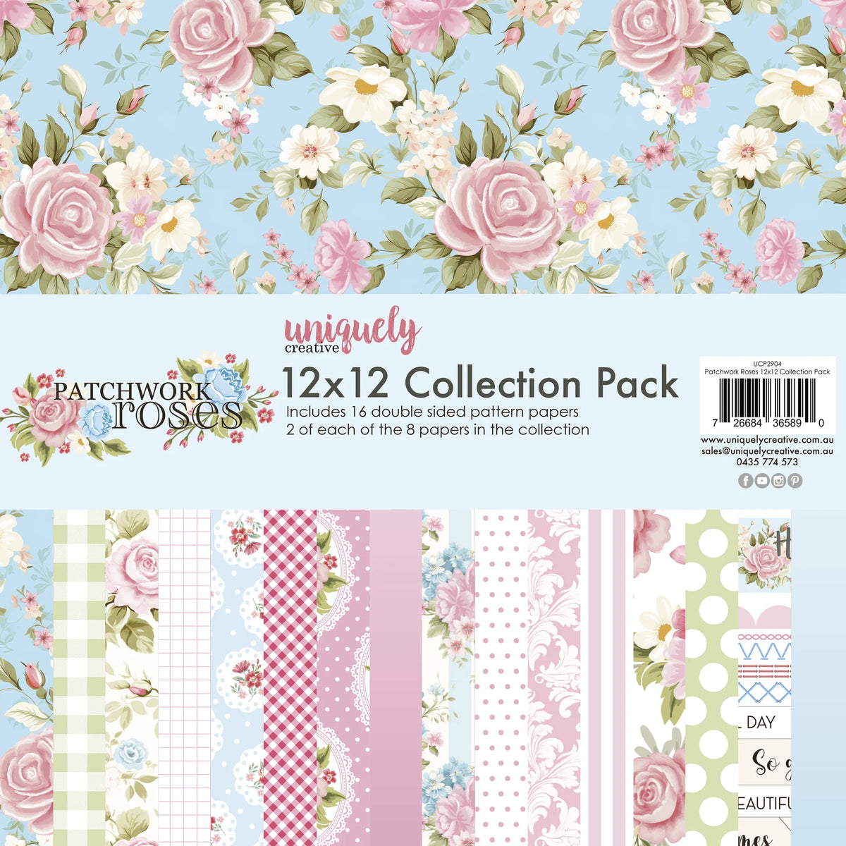 Uniquely Creative Patchwork Roses 12 x 12 Collection Pack – Natalie May ...