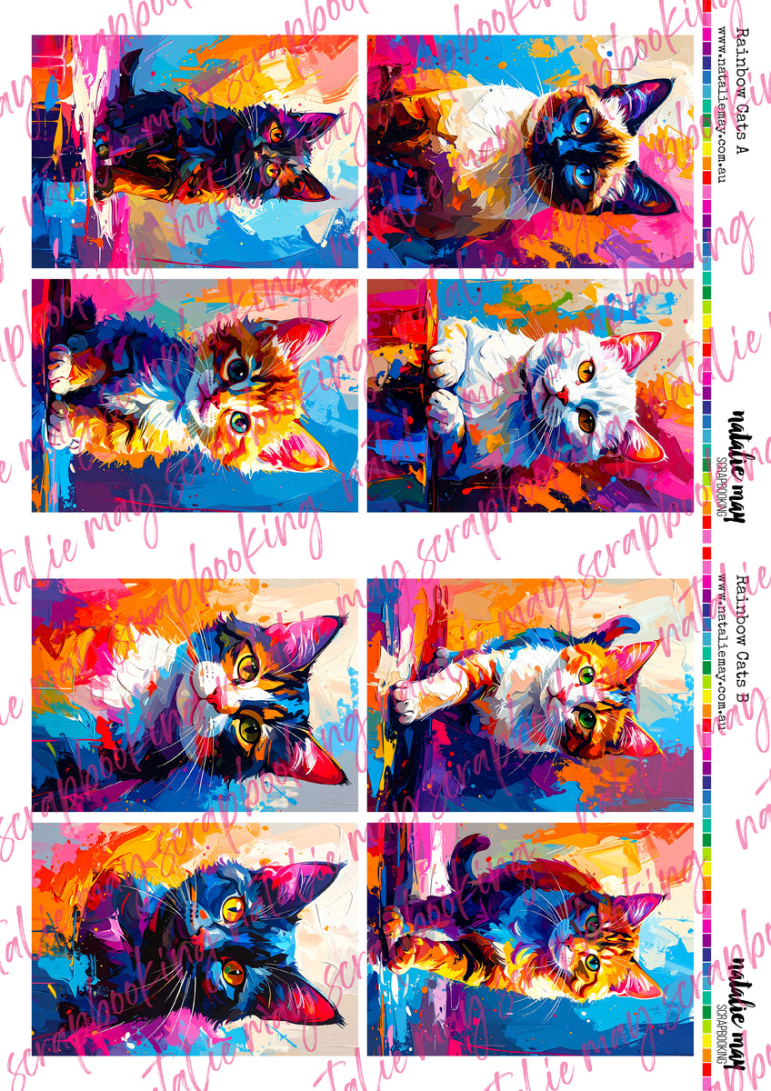 Natalie May Cutables - Rainbow Cats – Natalie May Scrapbooking
