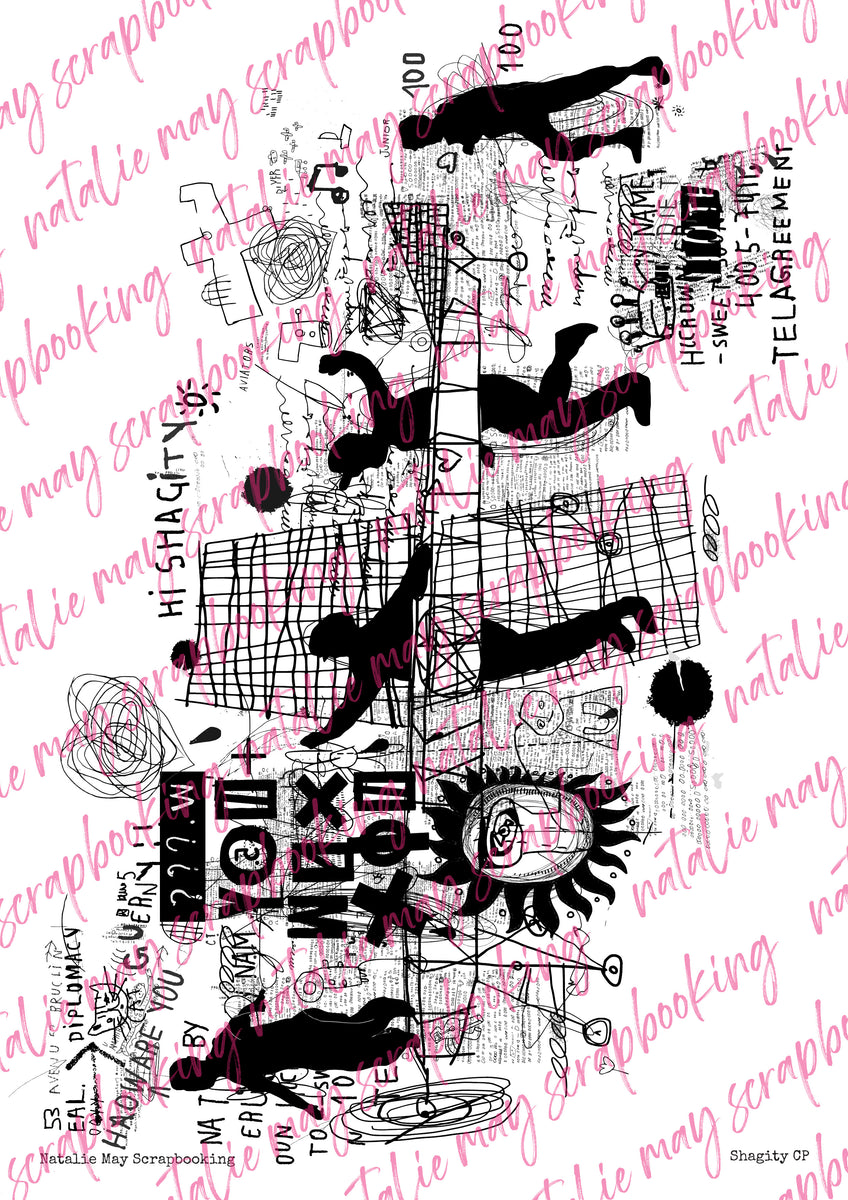 Natalie May Collage Paper - Shagity – Natalie May Scrapbooking