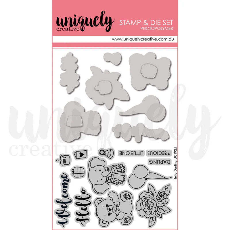 Uniquely Creative Hello Darling Stamp & Die Set – Natalie May Scrapbooking