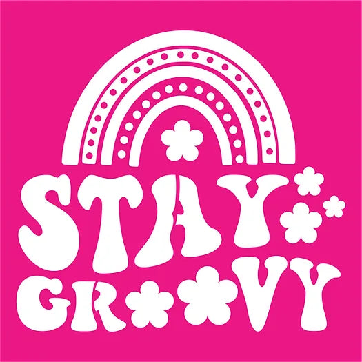 Funky Fossil Stay Groovy Stencil – Natalie May Scrapbooking
