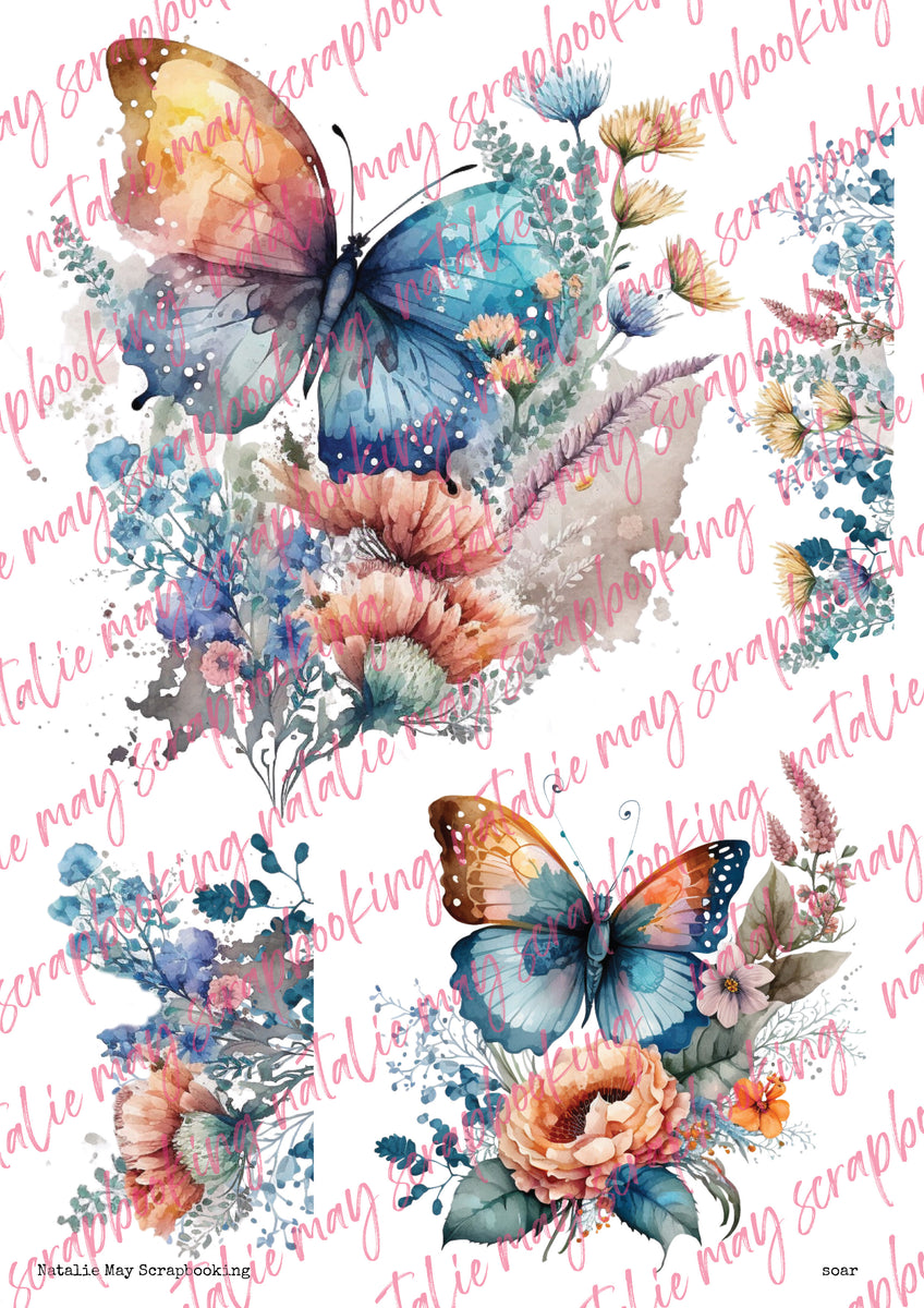 Natalie May Collage Paper - Soar – Natalie May Scrapbooking